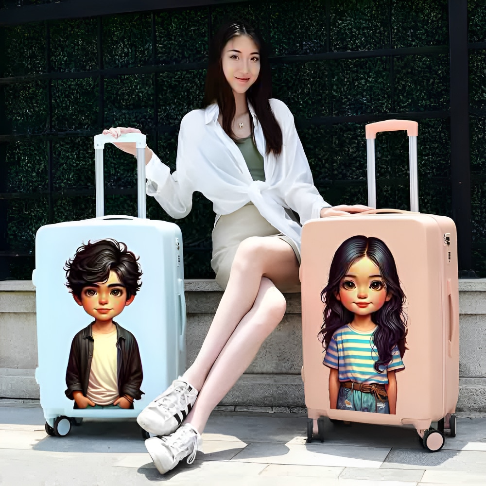 Set troler cabina cu mini geanta, Quasar & Co.®, pentru copii, model ...