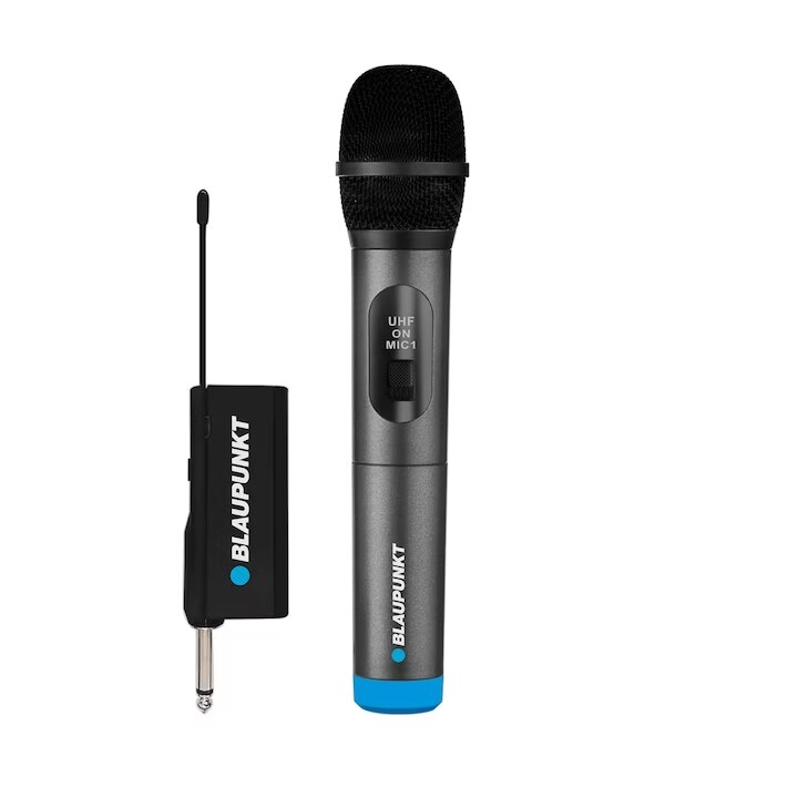 Microfon profesional, fara fir, negru - eMAG.ro