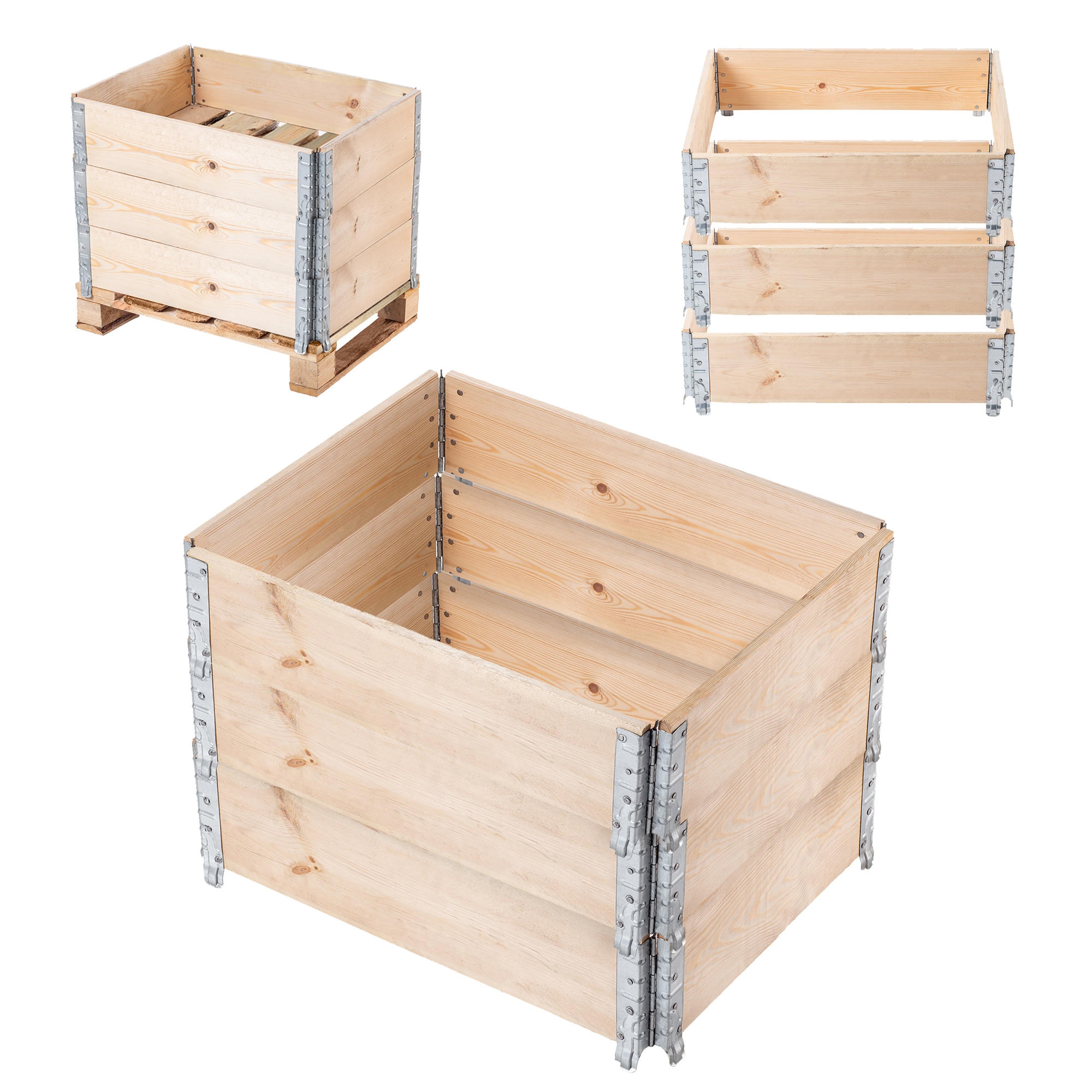 Prelungire Palet Din Lemn 60x80cm Palet Container Pat Pachet 3buc - eMAG.ro