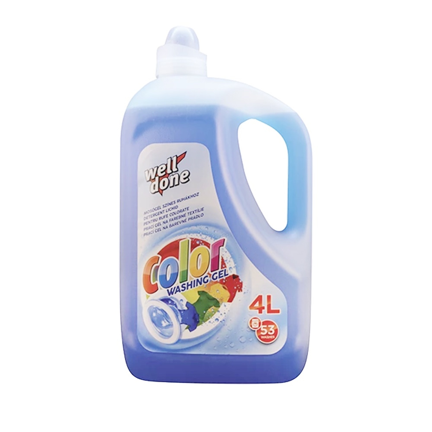 Gel de spalat, 4 litri, pentru haine colorate Well Done Fine Color ...