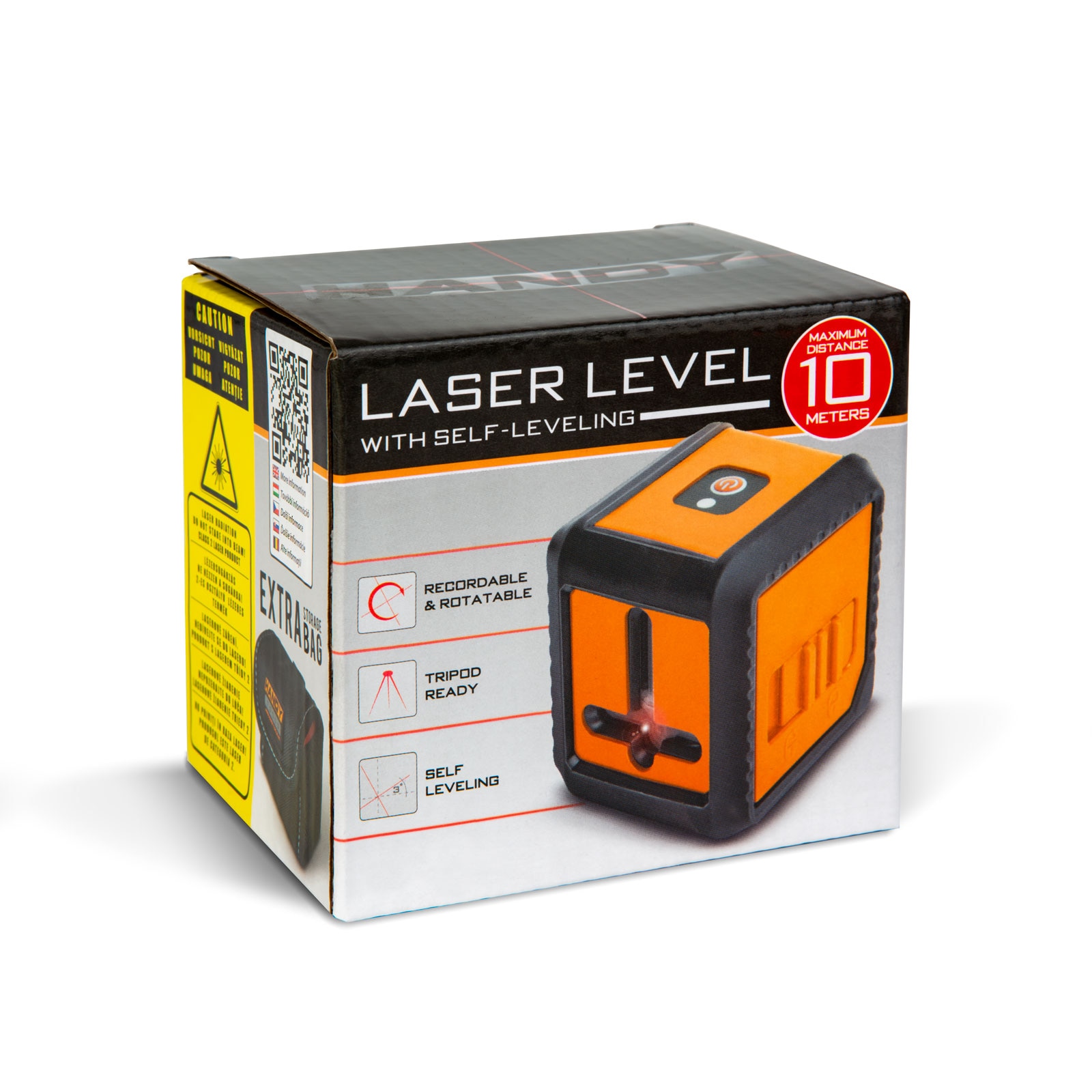 Nivela laser mobila practica Handy mini - 2 x AAA - max 10 m - cu laser ...