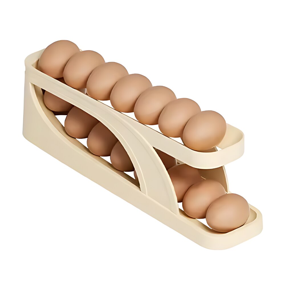 Suport Organizator de Oua JOZY® pentru Frigider, cu Rulare Automata pe ...