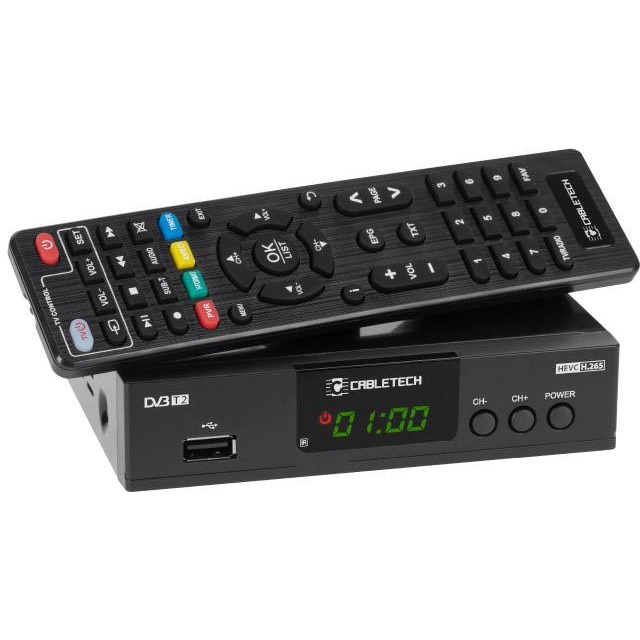 Tuner DVB-T2 /DVB-T H.265 HEVC LAN CABLETECH URZ0338A - eMAG.ro