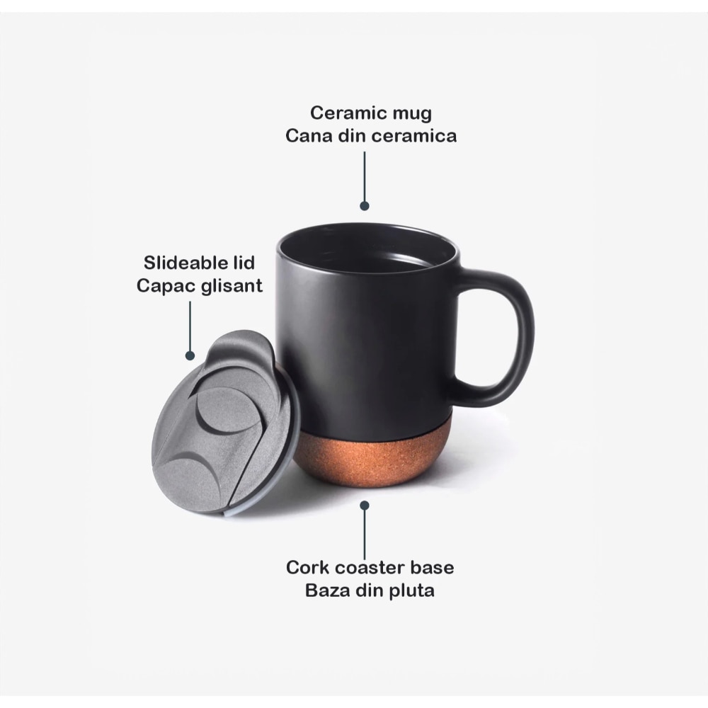 Set 4 cani cafea/ceai, Quasar & Co.®, pretabile voiaj/calatorie, cu ...