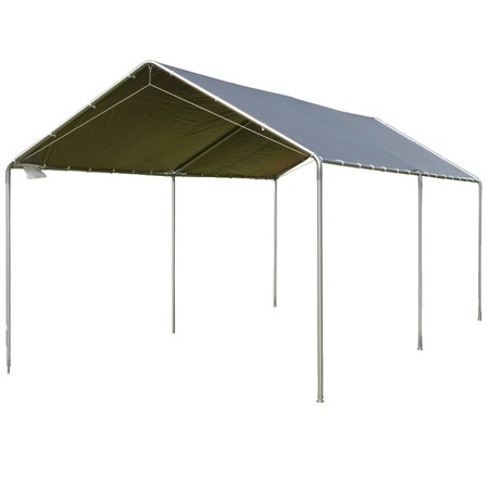 Pavilion pentru masina, structura otel galvanizat, 10x20 feet, gri sau ...