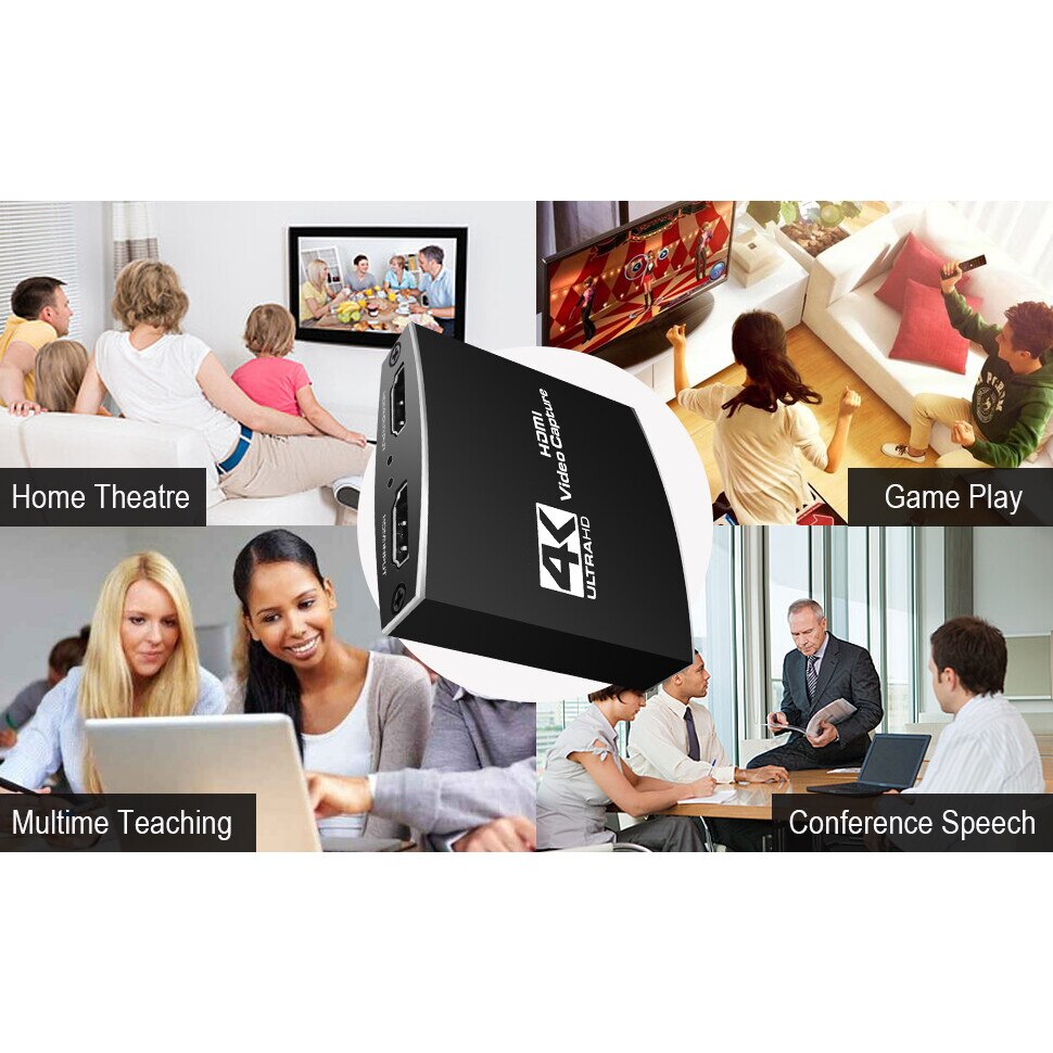 Placa de captura audio video 4K, Excitat®, HDMI USB 3.0, Full HD 1080P ...