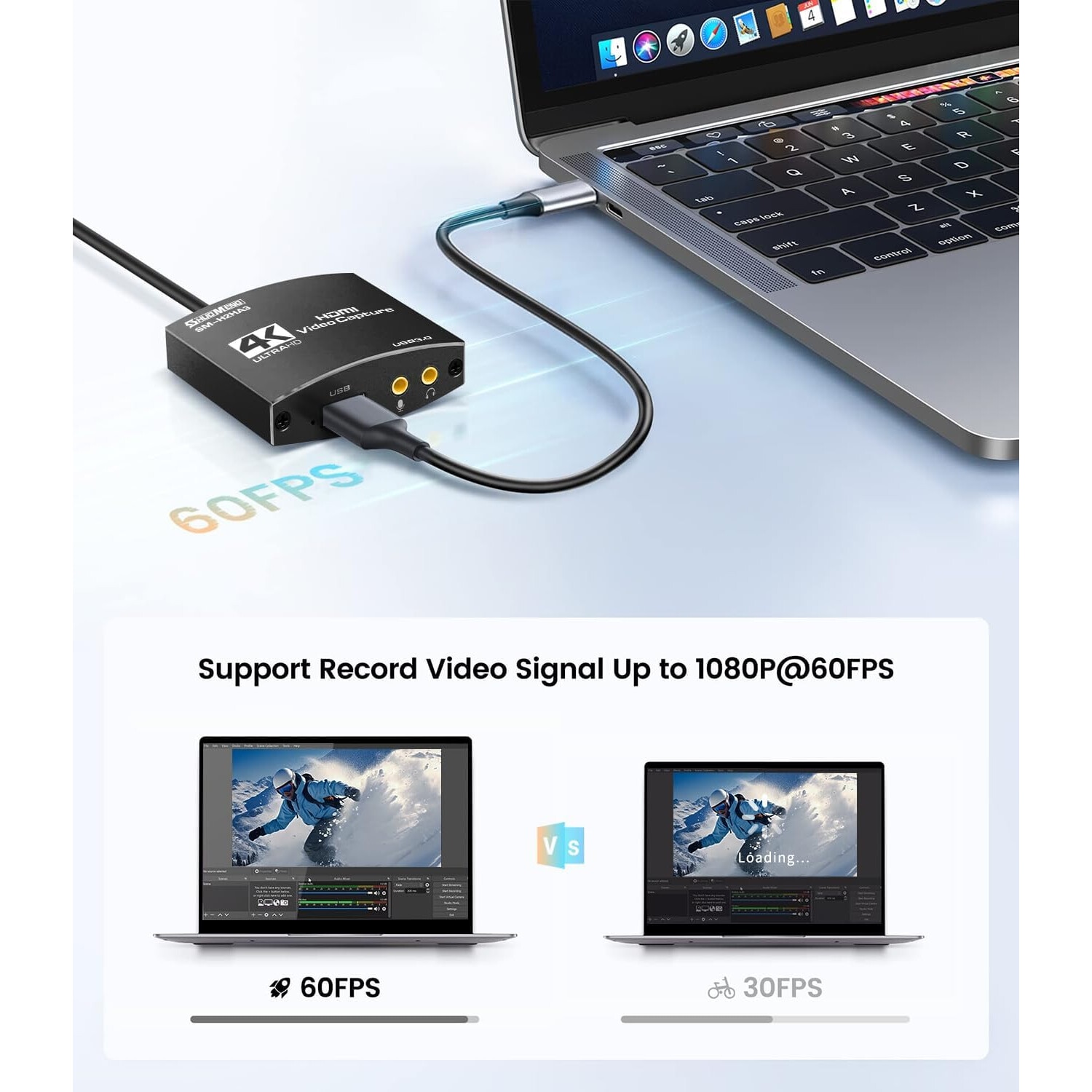 Placa de captura audio video 4K, Excitat®, HDMI USB 3.0, Full HD 1080P ...