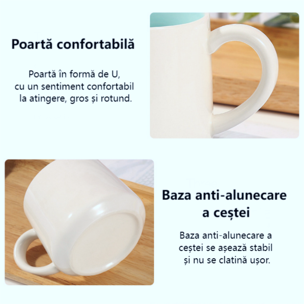 Cana BEIUEN® 3D Ceramic, ceasca de cafea, ceasca de ceai, potrivit ...