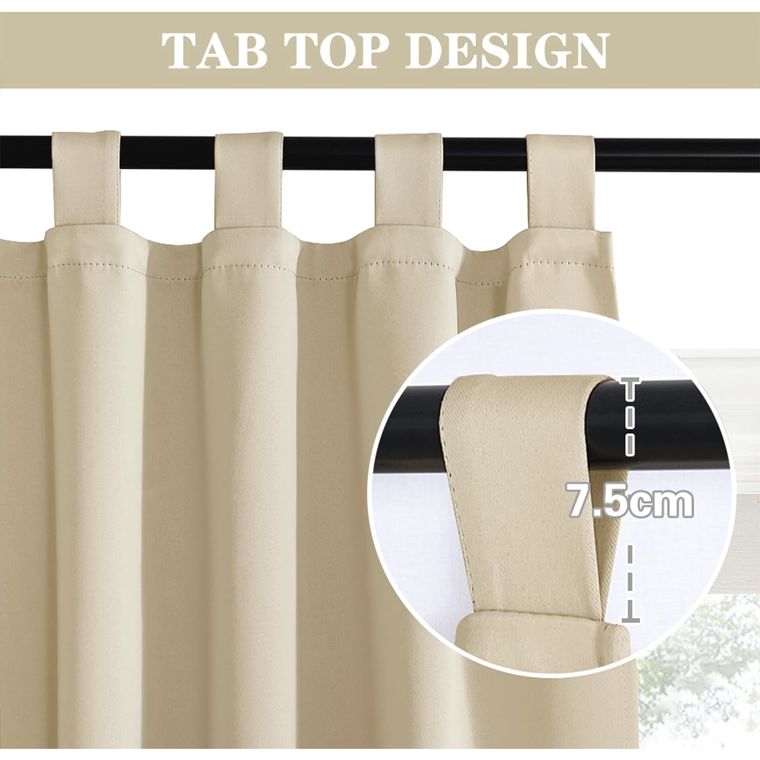 Set 2 Perdele cu bride, PONY DANCE, 220 x 140 cm, Opace, Blackout ...