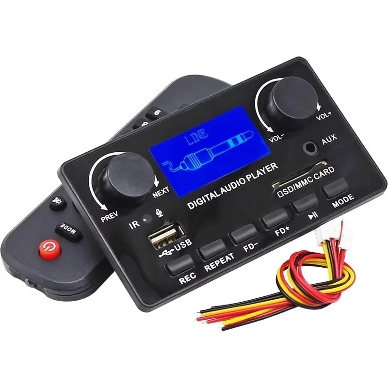 Modul decodor MP3 cu functie de apel, Bluetooth 5.0 si card SD, 12V ...