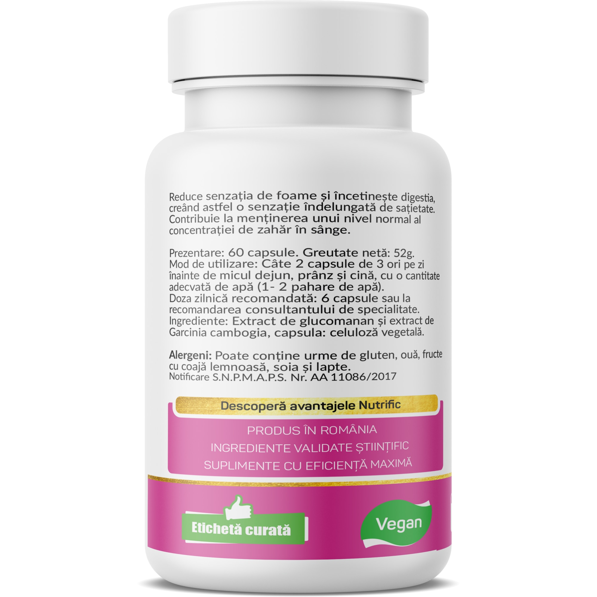 Supliment alimentar Reducerea senzatiei de foame, reduce pofta de ...