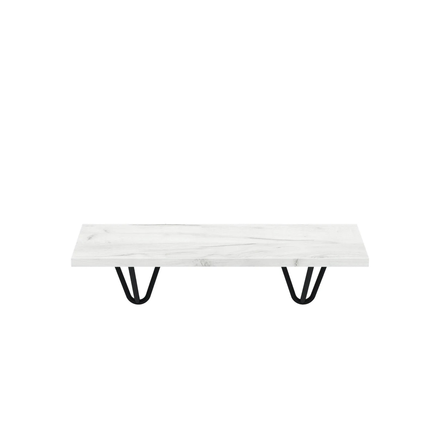 Raft suspendat WIRE AKKE 80x20 cm, design modern, culoare Stejar Craft ...
