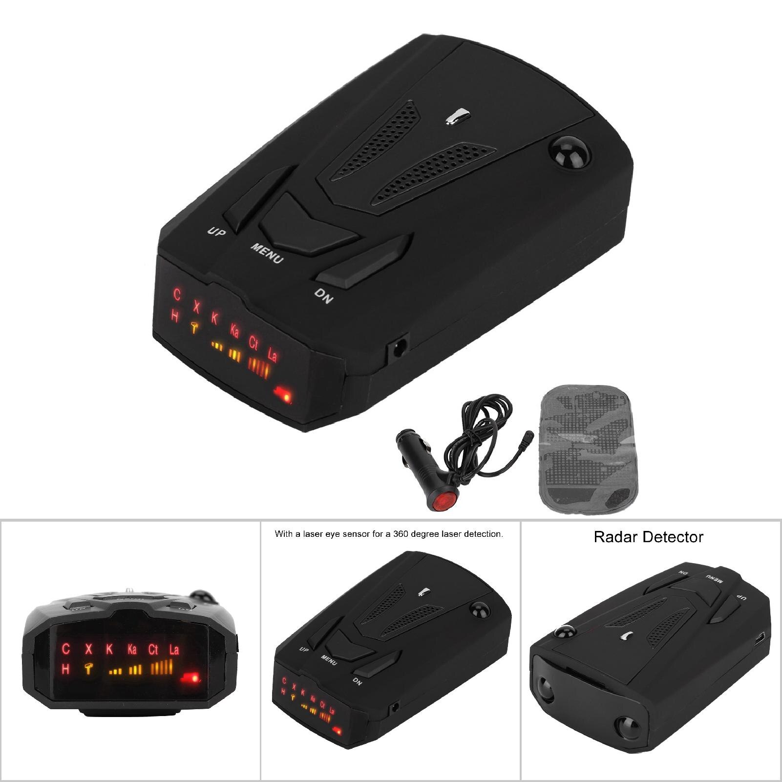 Detector radar auto Tovbmup V7, alerta vocala, detectare 360 grade ...
