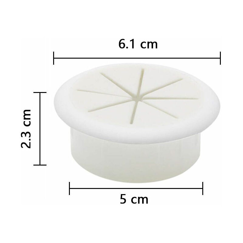 Set 3 inele mascare cabluri, Tovbmup, ABS, alb, 50mm - eMAG.ro