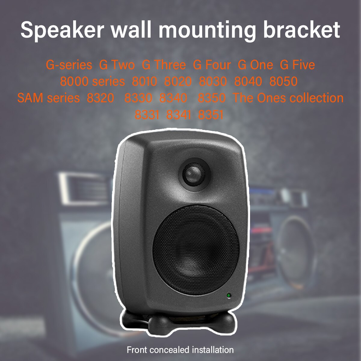 Suport perete pentru boxe QttvbTna, metal, negru, 11x9cm - eMAG.ro