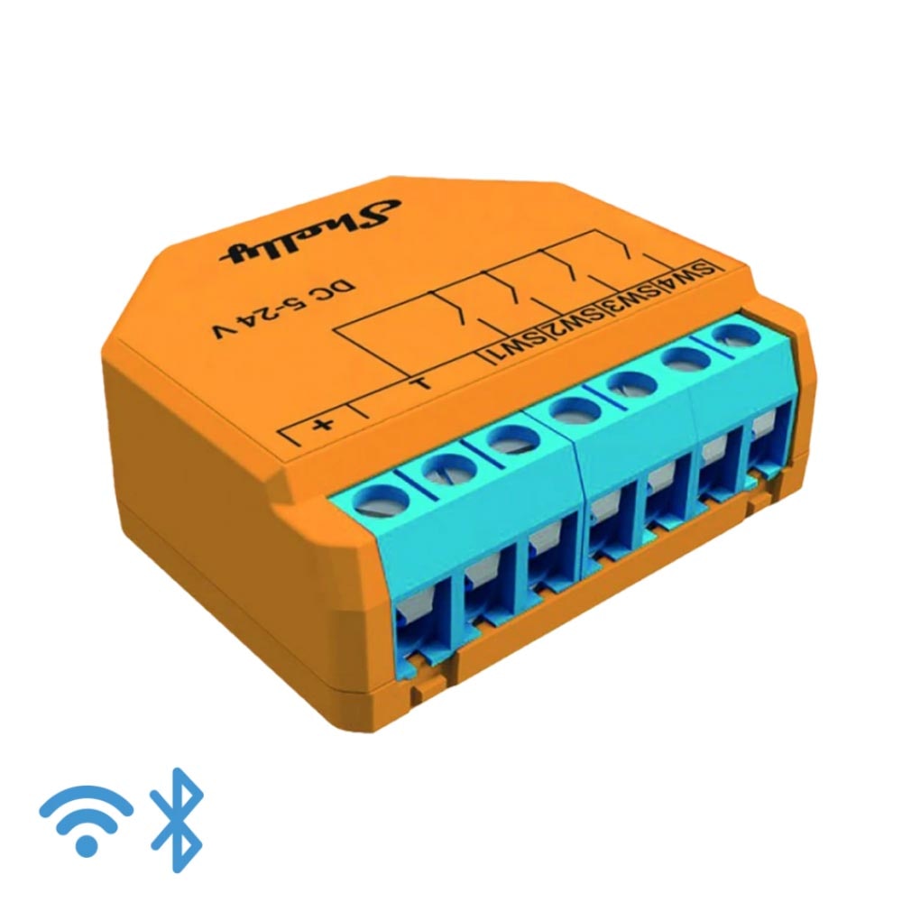Controller Wi-Fi Shelly PLUS i4 DC, 4 intrari digitale, Tensiune 5-24V ...