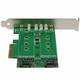 Placa PCI SSD M.2, Startech, PCIe 3.0, SATA x2, M.2 x1, Argintiu/Verde ...