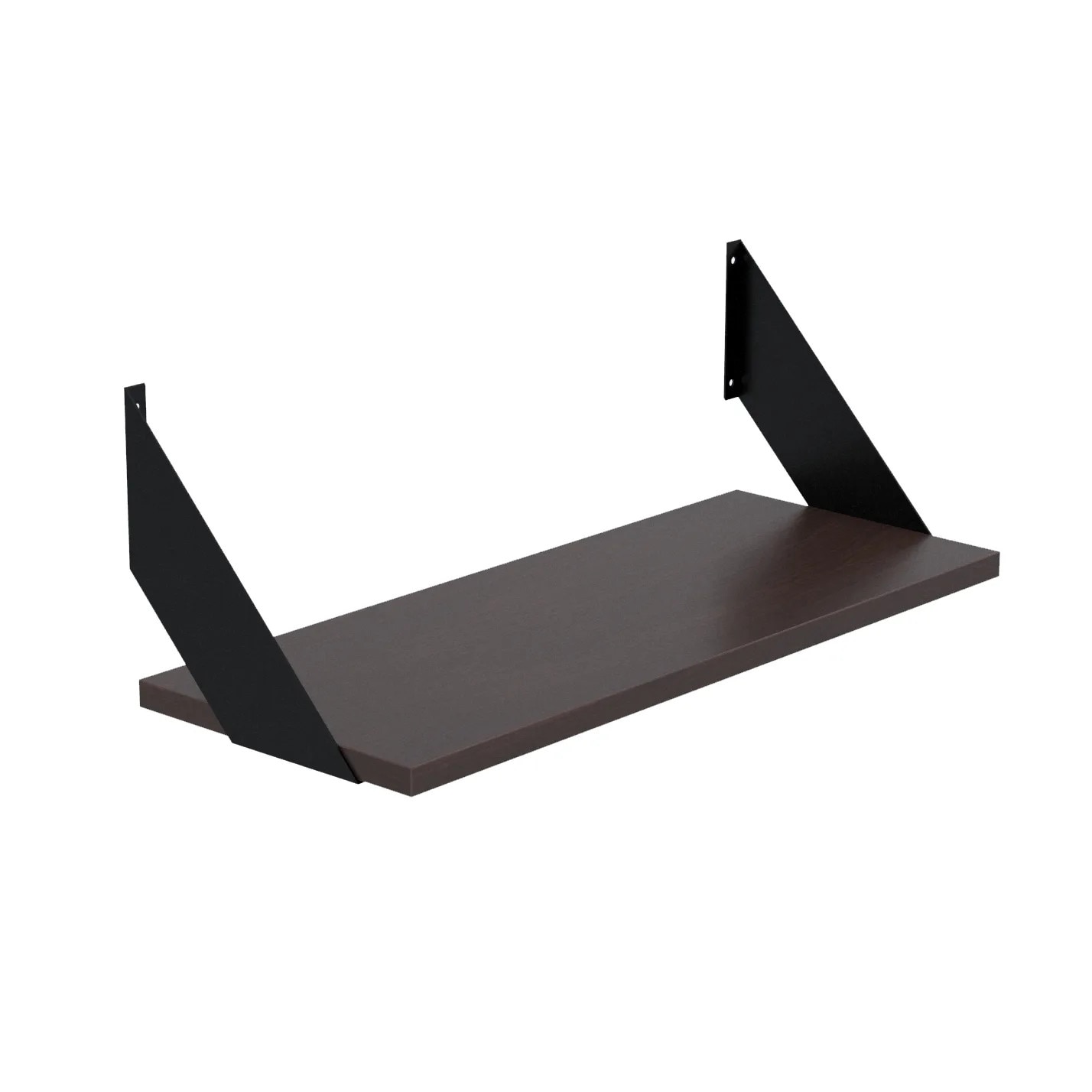 Raft perete AKKE FLAT, modern, 80x20 cm, stil Wenge, din metal si placi ...