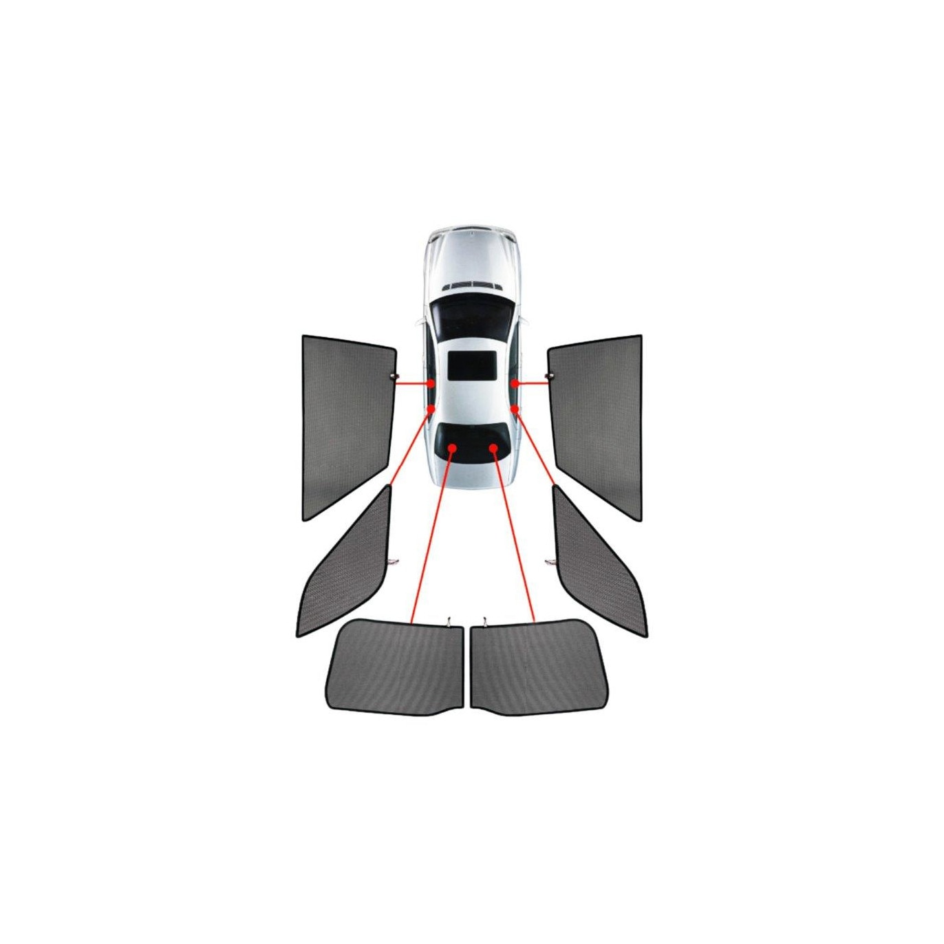 Set 6 parasolare auto CarShades pentru AUDI A4 AVANT B6/B7, protectie ...