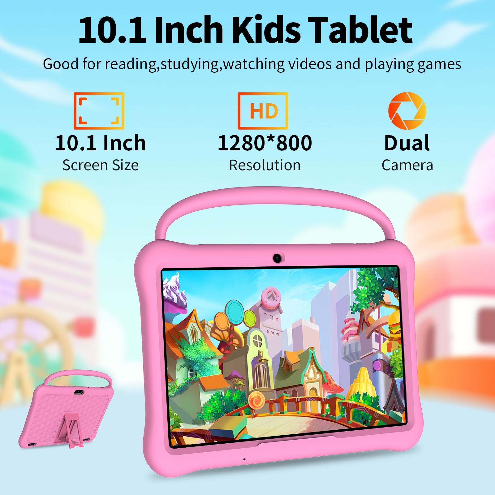 Tableta pentru copii de 10 inch, marca VASOUN, cu Android 13, 4 GB RAM ...