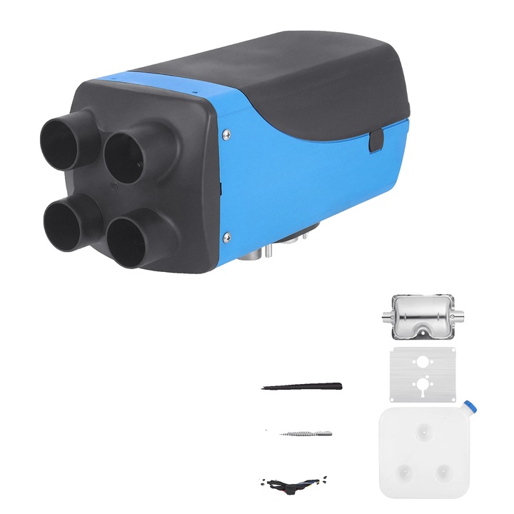 Incalzitor aer diesel pentru autovehicule, 5KW, albastru, 12V/24V, set ...