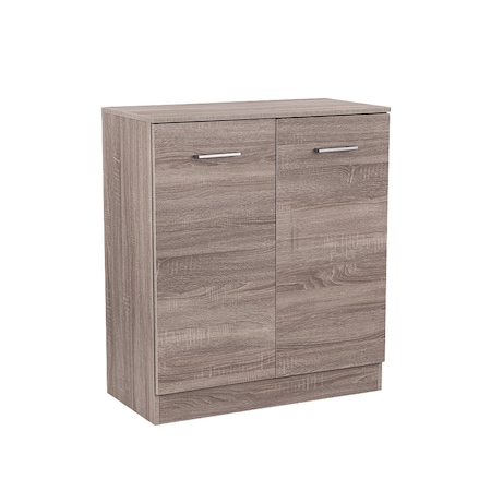 Comoda, Leziter, Miami 2 usi MDF 80x92 cm stejar york - eMAG.ro