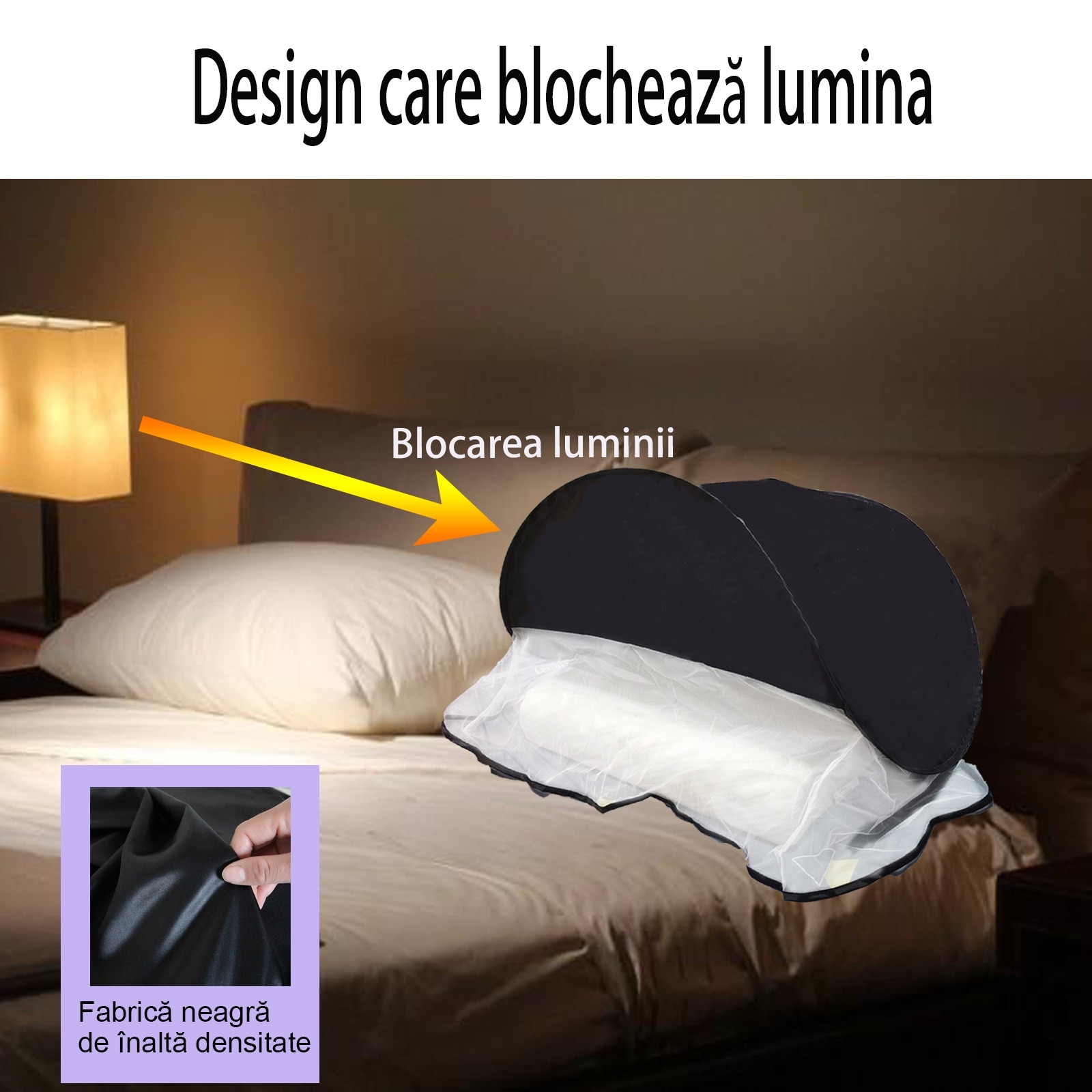 Plasa portabila pentru cap de tantari pliabila Pop-Up Travel Essentials ...