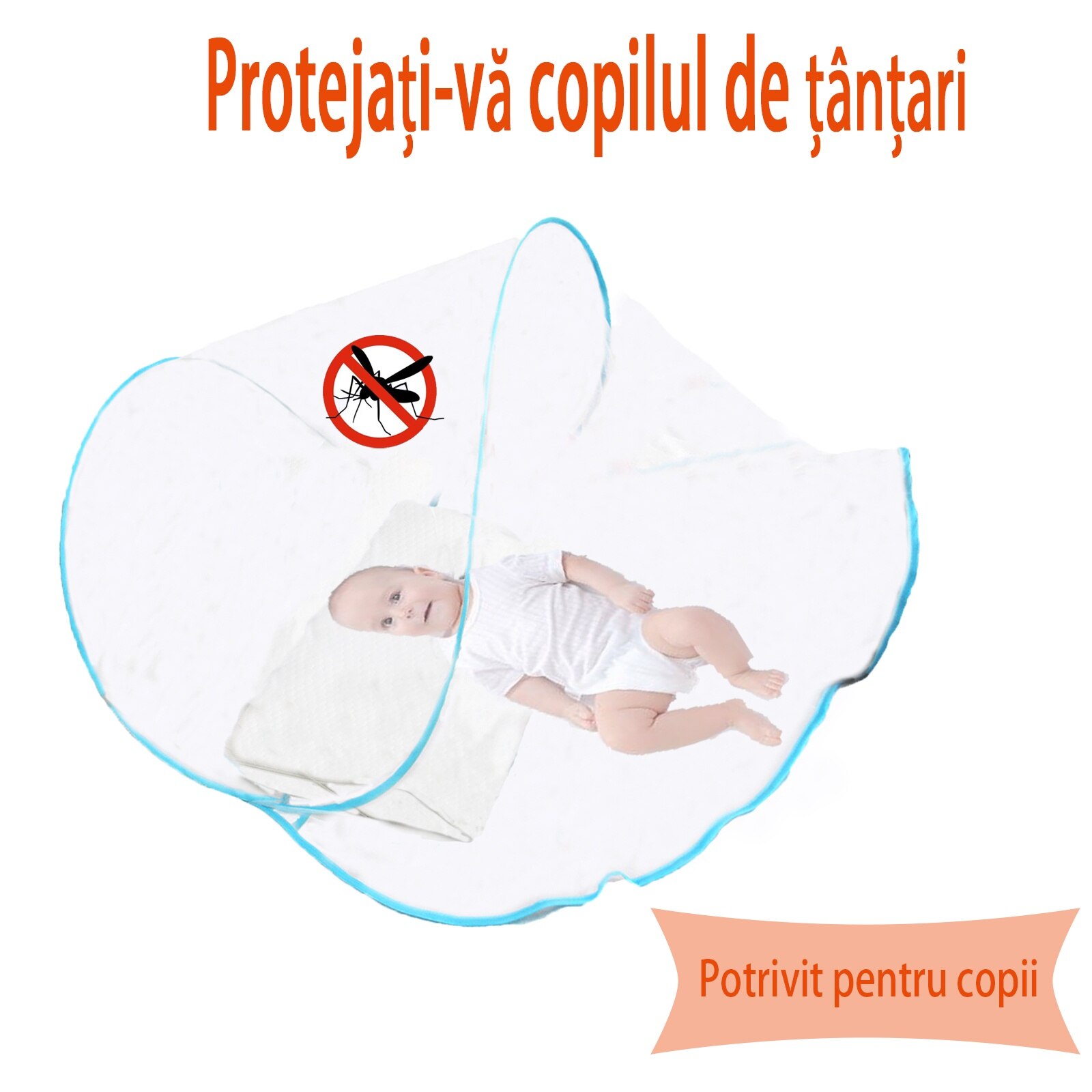 Plasa portabila pentru cap de tantari pliabila Pop-Up Travel Essentials ...