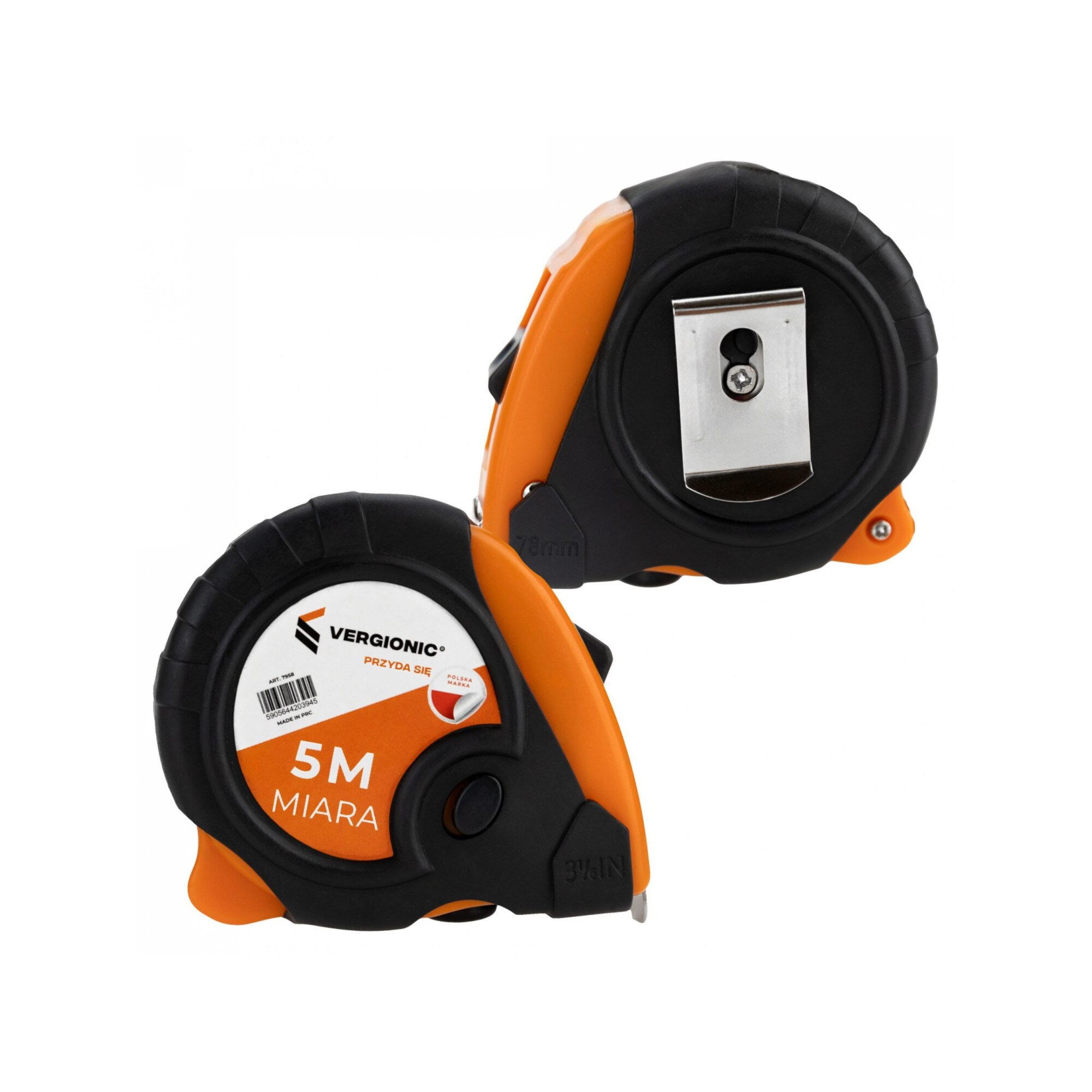 Ruleta de masurat PrzydaSie.pl, 5m, PVC, cu magnet, 10x8x4cm - eMAG.ro