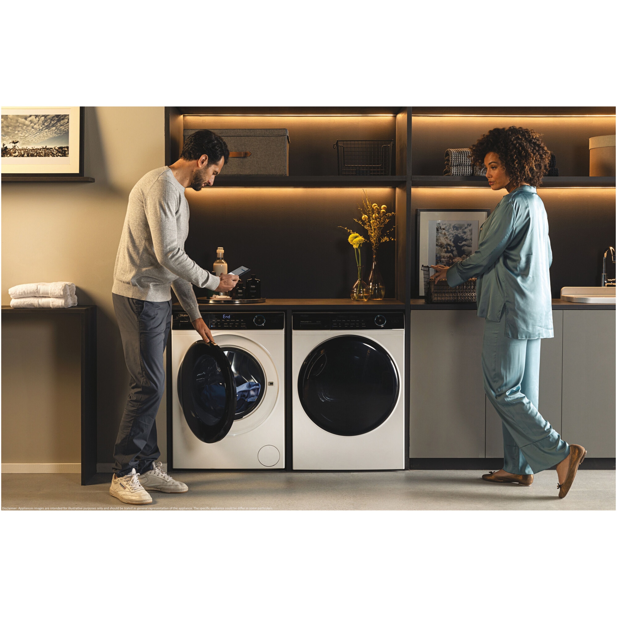 Пералня Haier HW90-B14959EU1-S, 9 кг, 1400 об/мин, Клас A, Motor Direct ...
