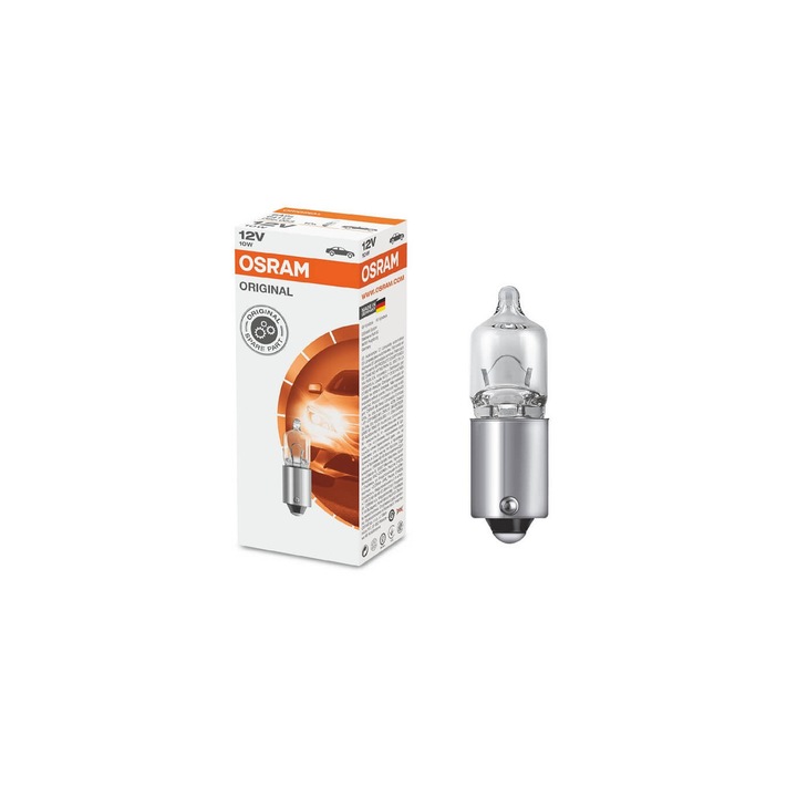 Bec halogen, Osram, Universal, T4W BA9S, 12V, 10W, 200 Lumen - eMAG.ro