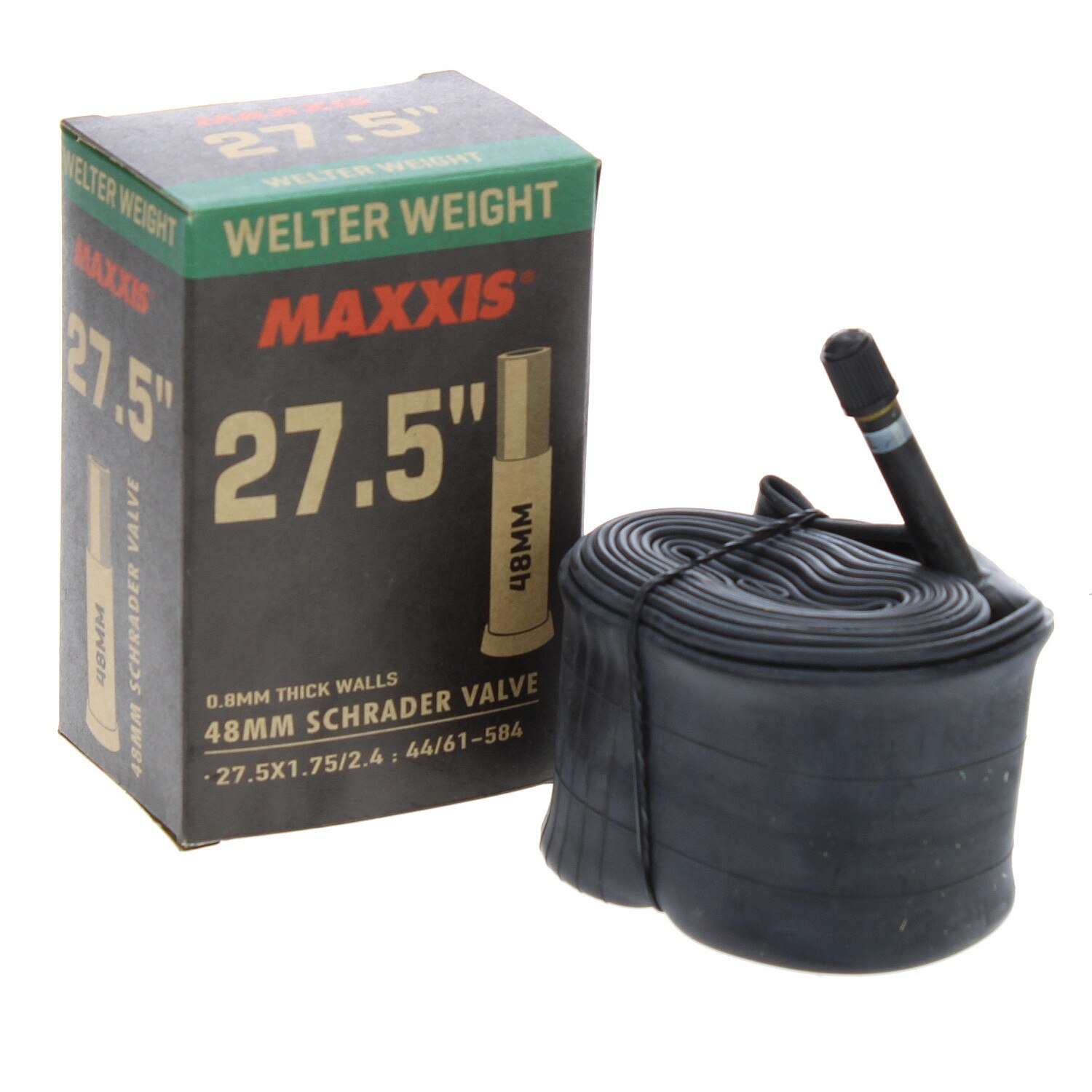 Camera roata MTB Maxxis Tube Welter Weight 27.5 x 1.75/2.4 AUTO-SV 48mm, valva auto schrader ...