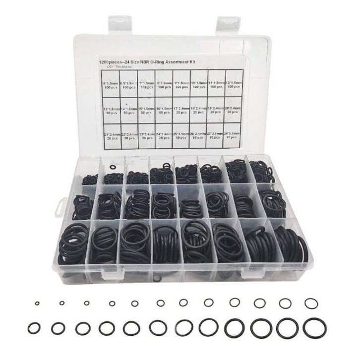 Set oringuri 1200 bucati 24 modele - eMAG.ro