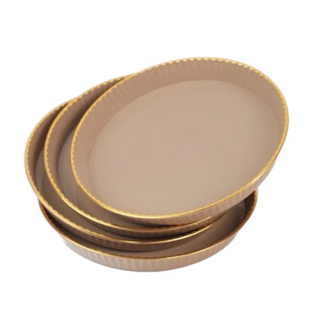 Set 4 tavi rotunde Pufo Gentle pentru servire aperitive, dulciuri ...