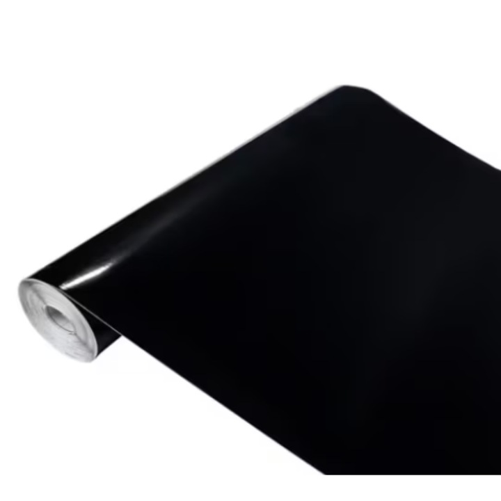 Folie neagra vitrostatica opaca pentru geam, opaca, 60 x 300 cm ...