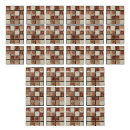 Set 30 placi decorative, Model mozaic, PVC, 15x15cm, Multicolor - eMAG.ro