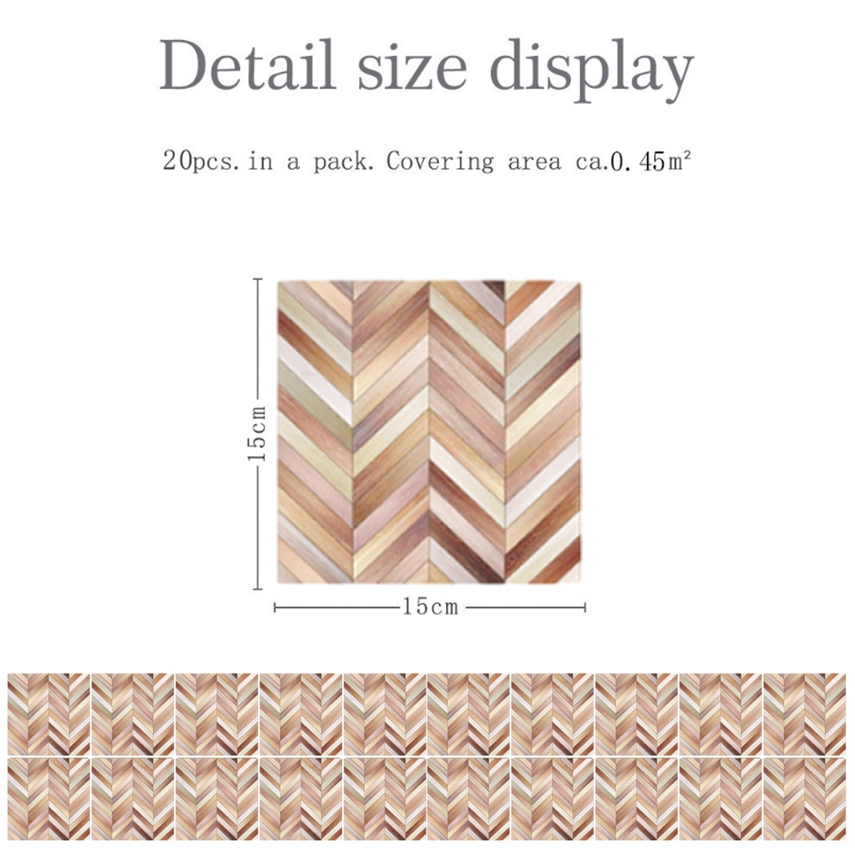 Set 20 placi autoadezive pentru perete QttvbTna, PVC, 15x15 cm - eMAG.ro