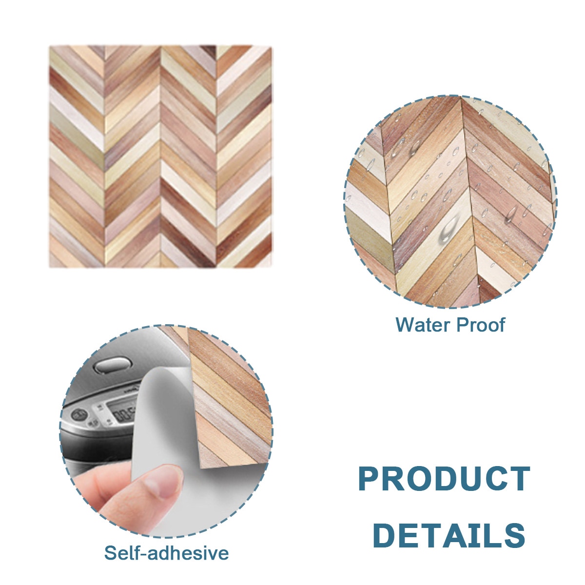 Set 20 placi autoadezive pentru perete QttvbTna, PVC, 15x15 cm - eMAG.ro