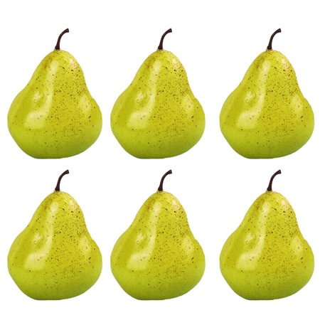 Set 6 fructe artificiale pere verzi, 10.5x7cm - eMAG.ro