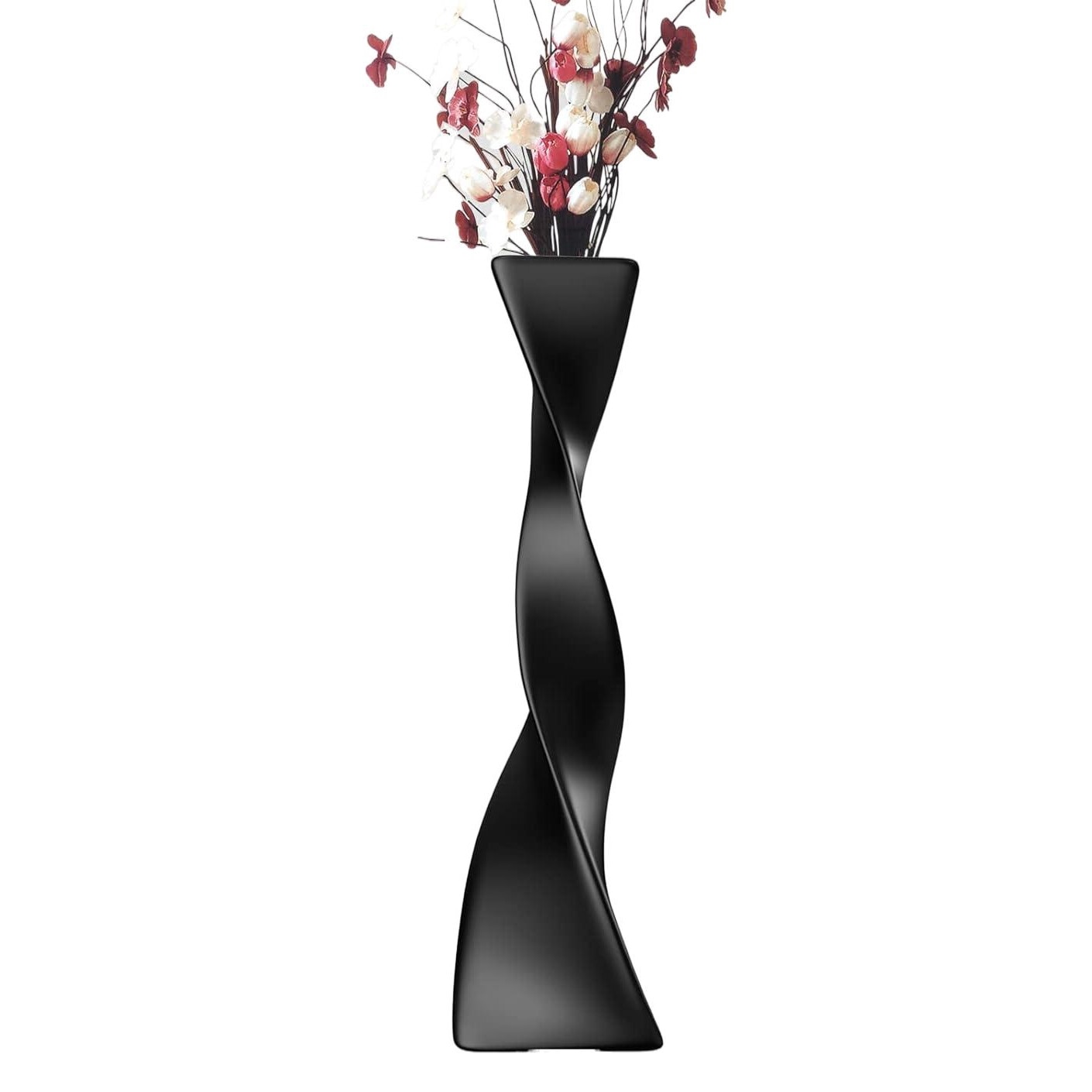 Vaza inalta de podea, QttvbTna, Ceramica, Negru, 12x8.5x40.5cm - eMAG.ro