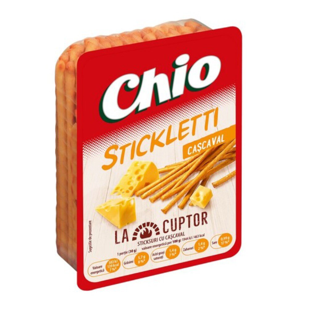 Set 9 x Sticksuri cu Cascaval, Chio Stickletti, 80 g - eMAG.ro