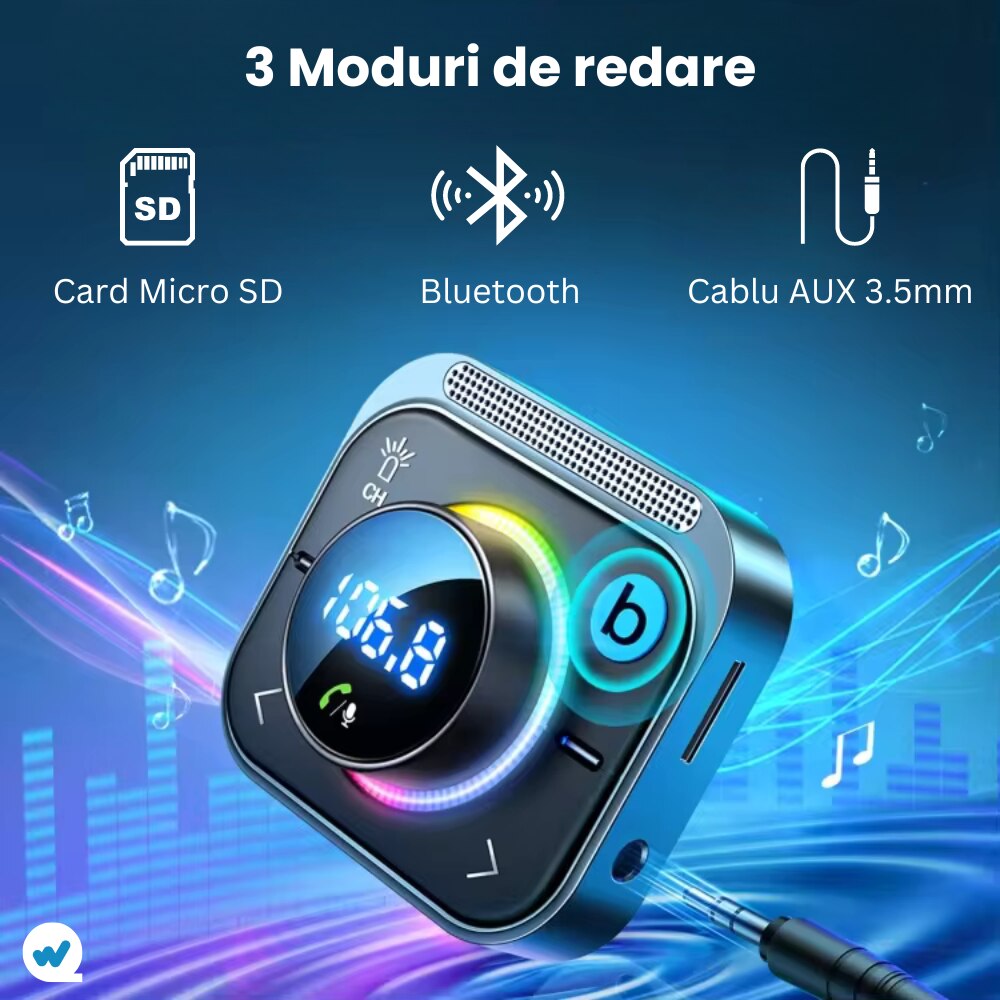 Modulator FM 3 in 1, Incarcator / modulator / telefon, Hands-Free cu ...