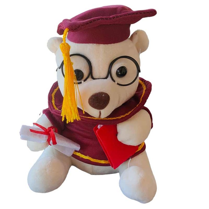 Ursulet de plus Graduate Teddy, cu toca si diploma de absolvire ...