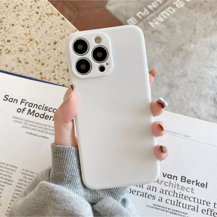 Husa telefon, silicon, pentru Apple iPhone 15 Pro Max, alba - eMAG.ro