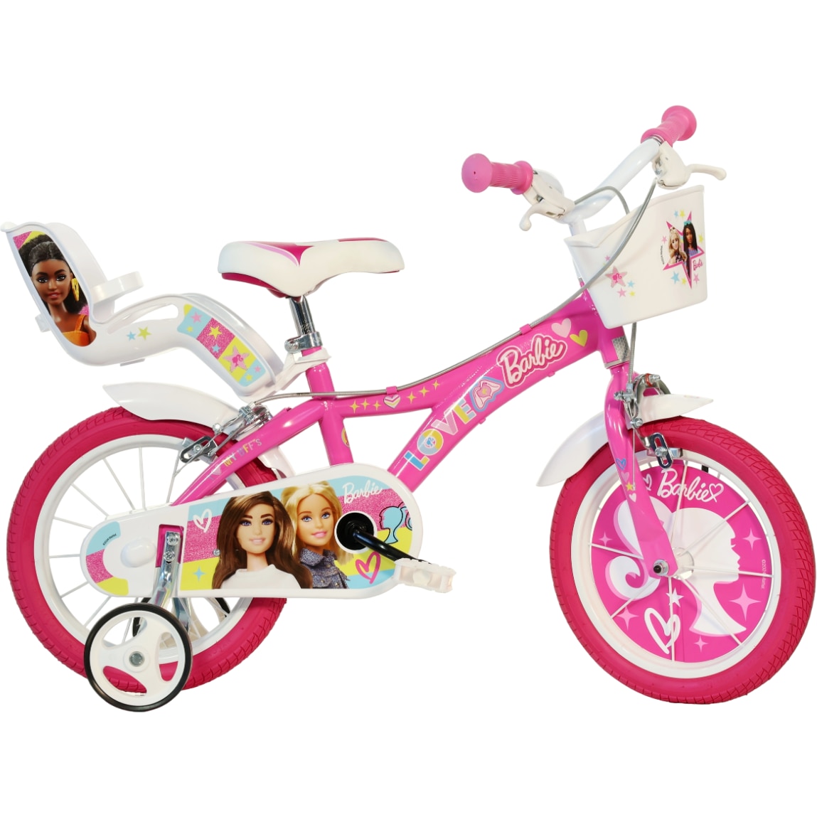 Bicicleta copii 16" - Barbie roz DINO BIKES - eMAG.ro