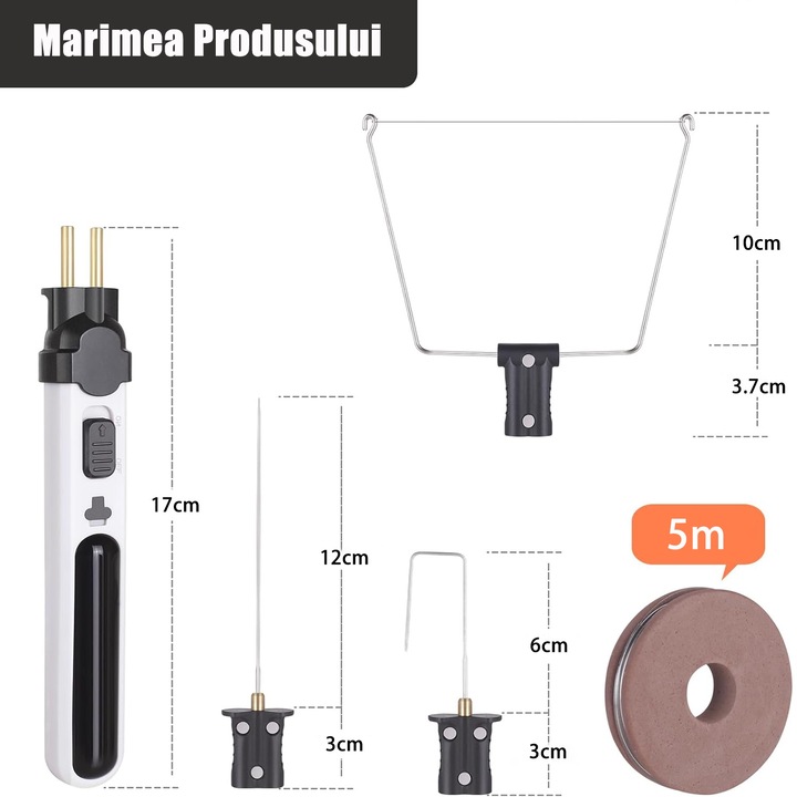 Aparat de Taiat Polistiren, BYONDSELF®, 3 in 1, cu Fir Cald, 3 Varfuri ...