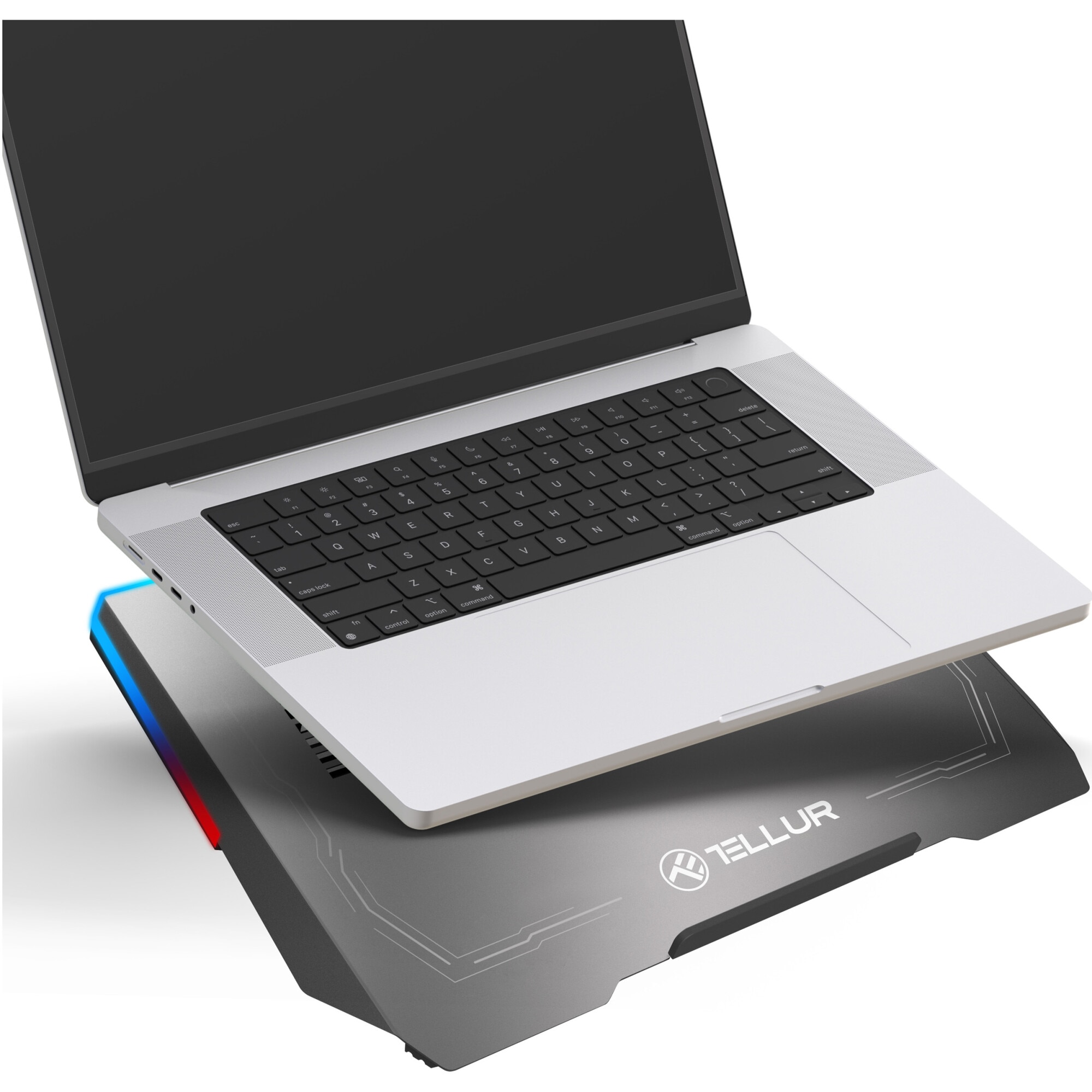 Cooler laptop Tellur Shade, 17", 3 ventilatoare, Band LED RGB, USB, USB ...