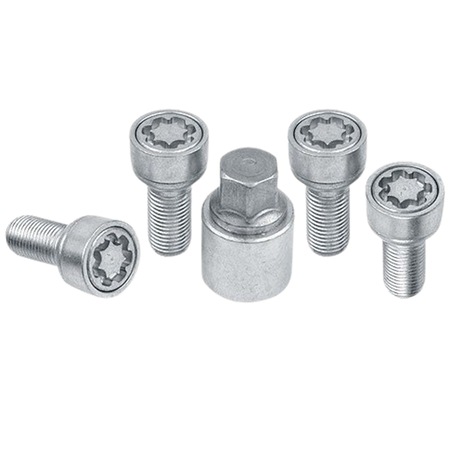 Set suruburi antifurt roti SICUSTAR, M12 x 1.50 x 33, hexagon, cheie 17 ...