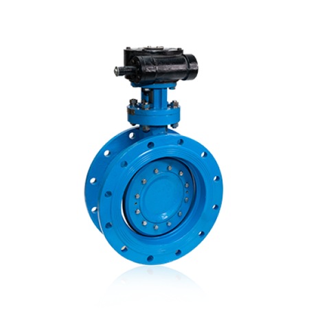 Robinet cu clapa fluture dublu excentric cu flanse, corp si clapa din ...