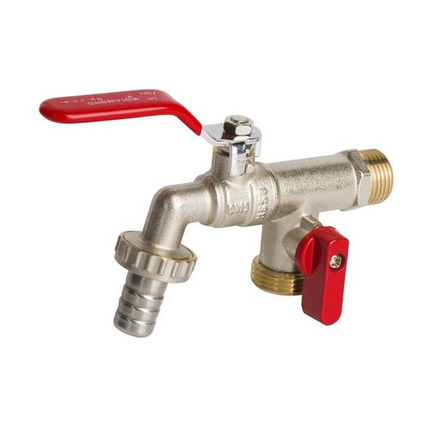 Robinet de gradina dublu 1/2x3/4x3/4 - eMAG.ro